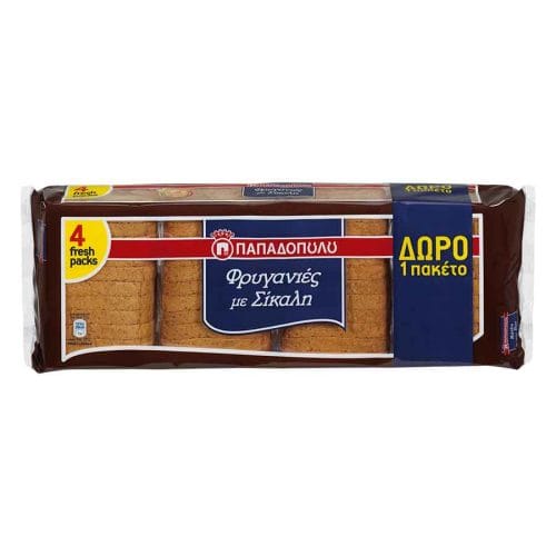 Παπαδοπούλου φρυγανιές σίκαλης 320γρ - Προϊόντα ..Γης